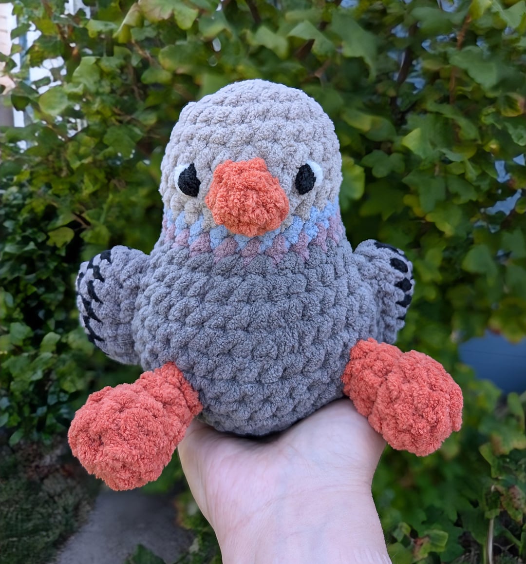 Pigeon Stuffed Toy Gift Pigeon Nursery Decor Pigeon Emotional Support ...