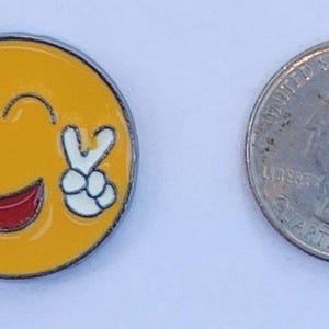 Yellow Smiley Face Enamel Pin- Special Gift- Backpack Accessory- Teen Gift- Cute Pin- Happy Face ...