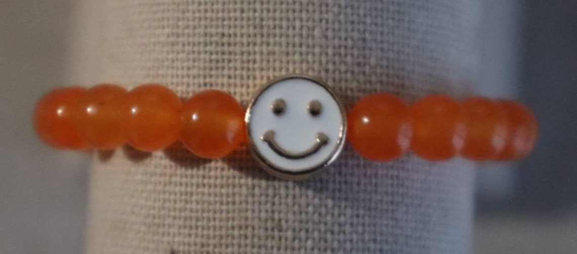 Custom Healing Stone Smiley Face Bracelets Amethyst Bracelet - Etsy