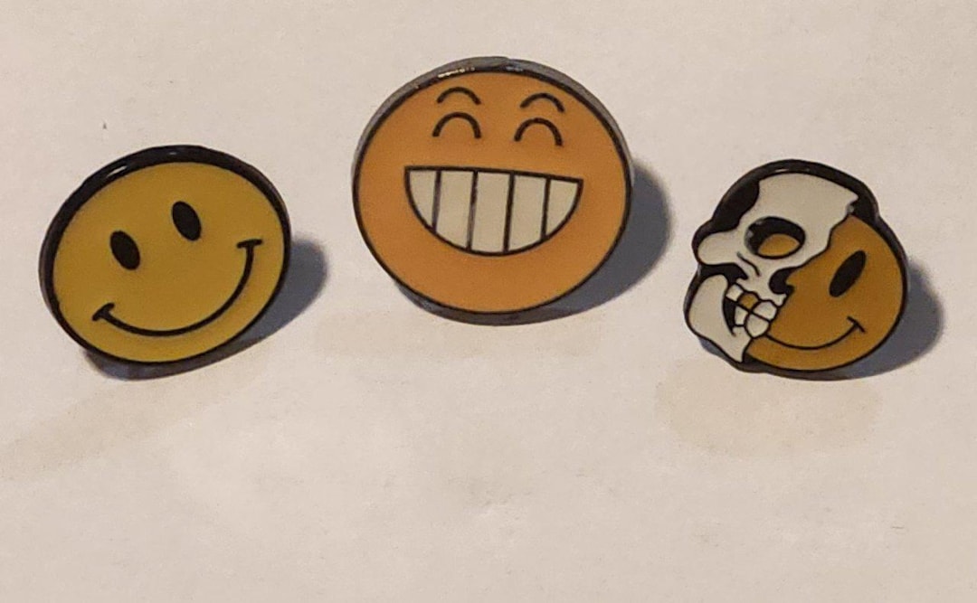 Yellow Smiley Face Enamel Pin- Special Gift- Backpack Accessory- Teen Gift-cute Pin- Happy Face ...