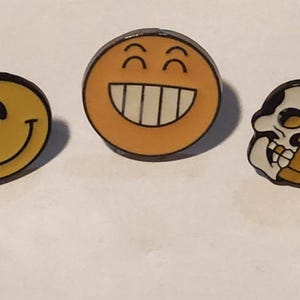 Yellow Smiley Face Enamel Pin- Special Gift- Backpack Accessory- Teen Gift-cute Pin- Happy Face ...