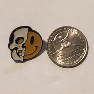 Yellow Smiley Face Enamel Pin- Special Gift- Backpack Accessory- Teen Gift-cute Pin- Happy Face ...