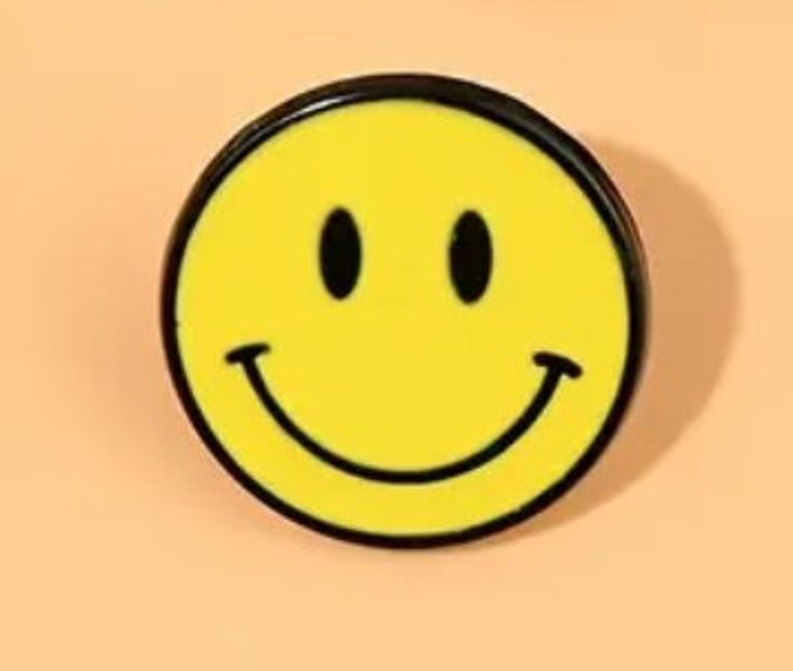 Yellow Smiley Face Enamel Pin Special Gift Backpack Accessory Teen Gift-cute Pin Happy Face ...