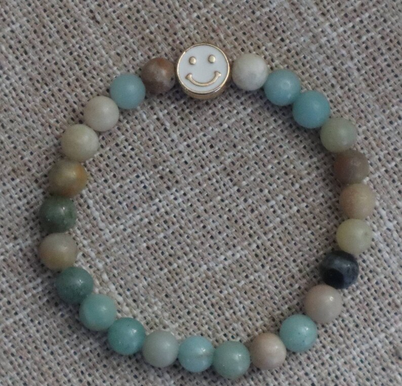 Custom Healing Stone Smiley Face Bracelets Amethyst Bracelet - Etsy