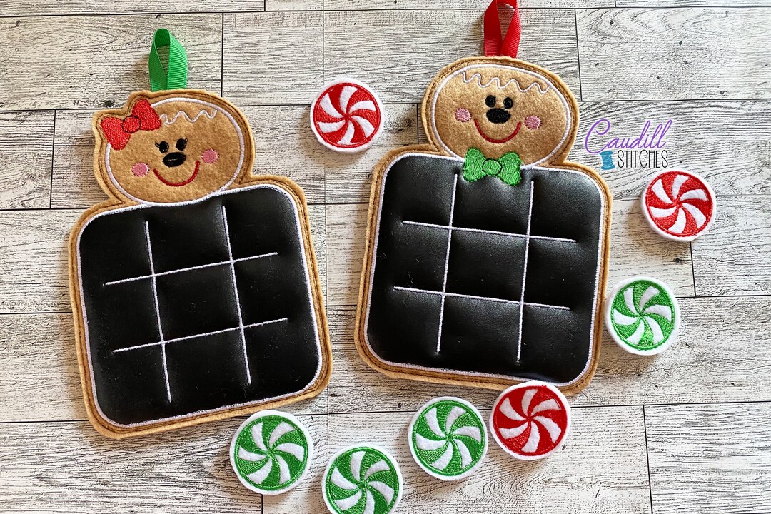 Gingerbread Tic Tac Toe Set, Stocking Stuffer, Christmas Gift ...