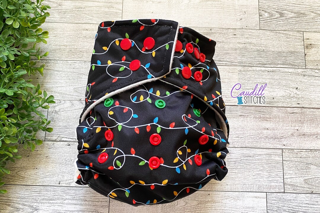 Christmas Lights Pocket One-size Diaper, Baby’s Nappies, Reusable, Baby ...