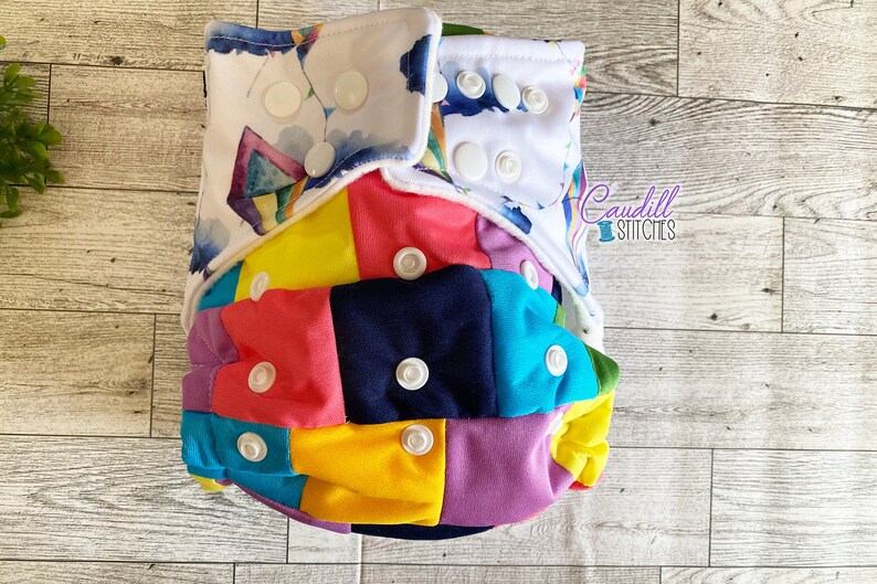 Kites Print Embroidered Pocket Diaper, Reusable Nappy, Baby Shower Gift ...