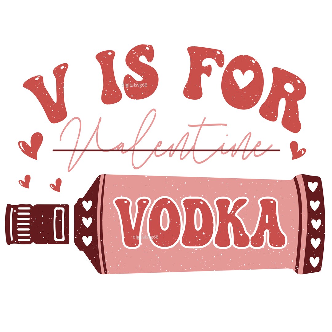 Glass Full of Love Valentine Vodka PNG, Romantic Drink Pink Themed ...