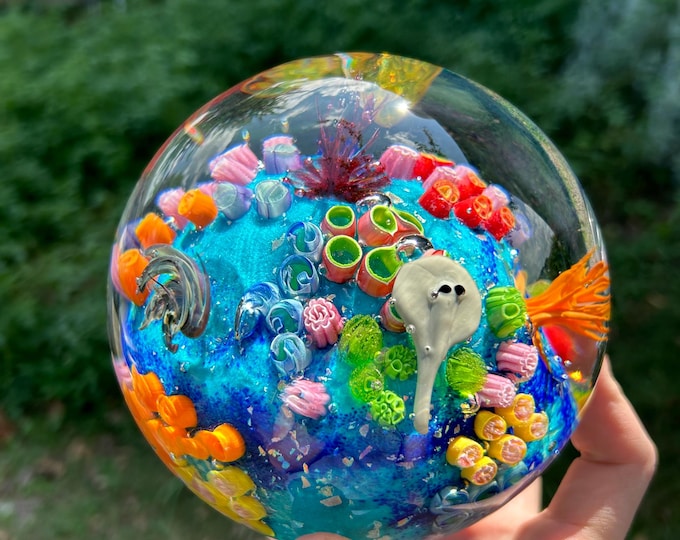 Small Glass Ocean Orb - Etsy