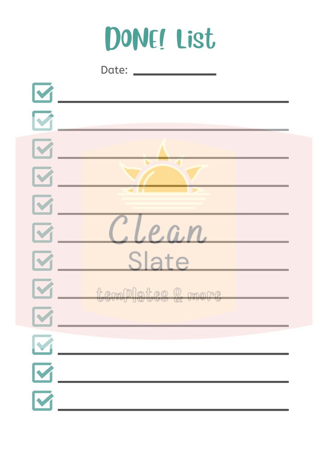 Done! List Printable / Digital Download / PDF / Instant Download - Etsy