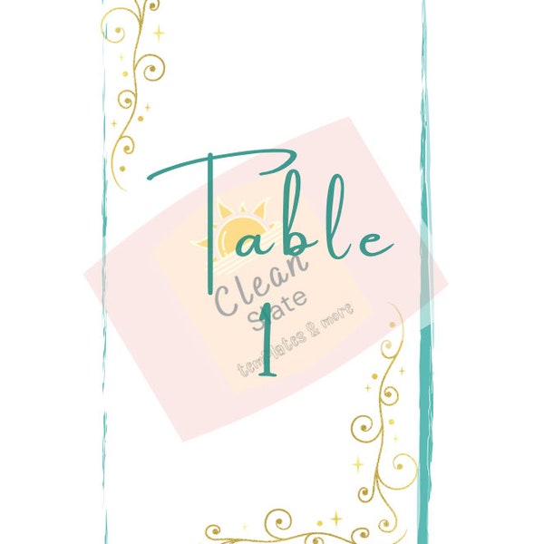 Formal Table Number - Etsy