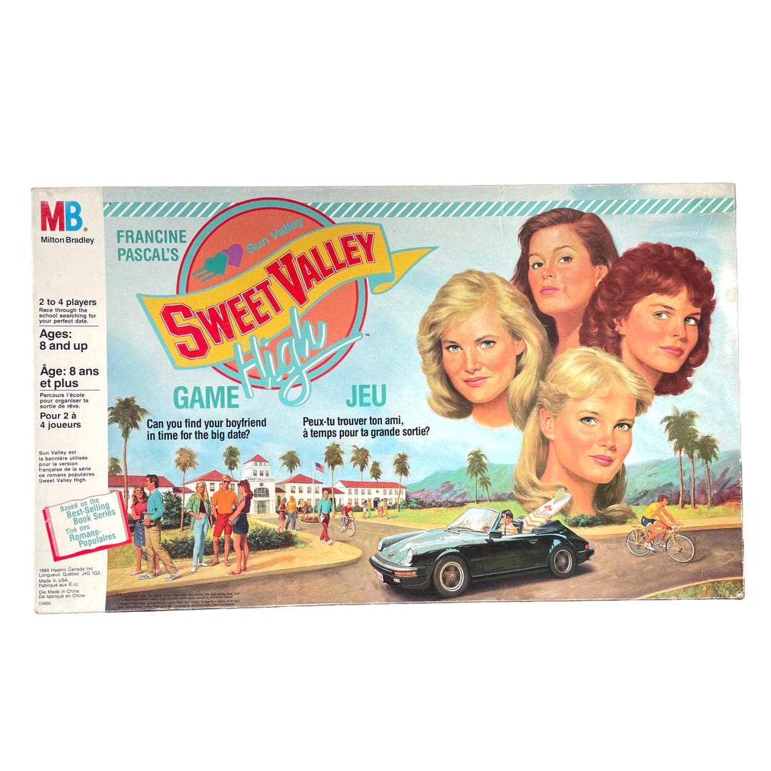 Vintage Sweet Valley High Board Game, Milton Bradley 1988—based on ...