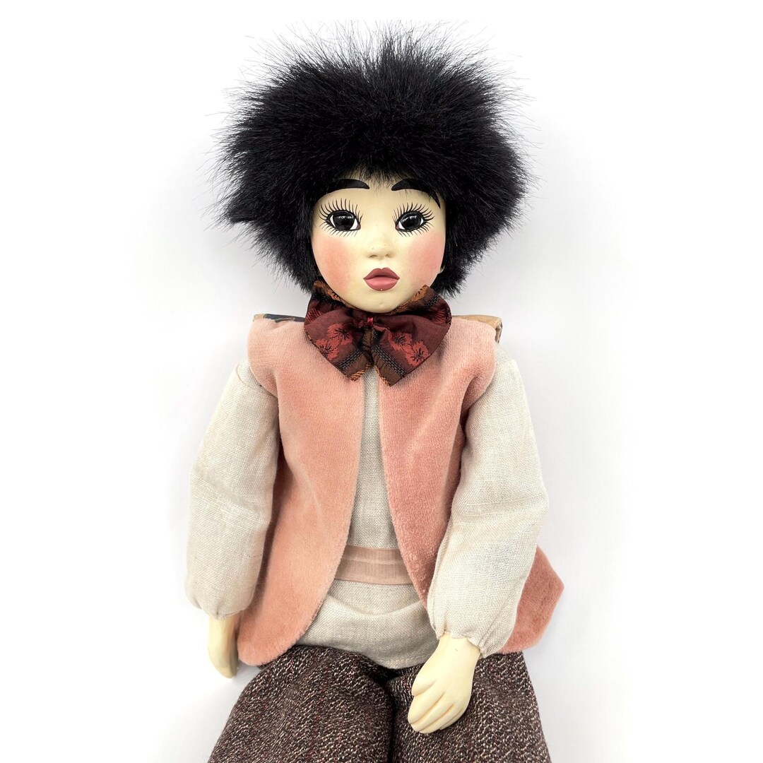 Mirja Grunwald Doll: 20" Vintage Finnish Art Doll, Hand-painted Ceramic ...