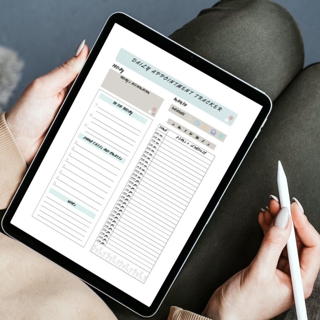 Printable Appointment Tracker, Downloadable Print, Daily Appointment ...