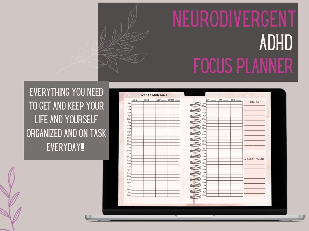 Organize Your Life With a Neurodivergent/adhd Life Focus Digital ...