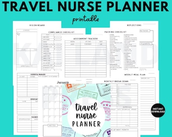 Travel Nurse Planner Essentials Travel Nurse Notebook Nurse Planner ...