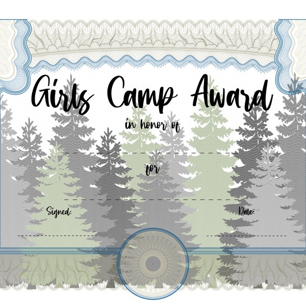 Girls Camp Awards - Etsy