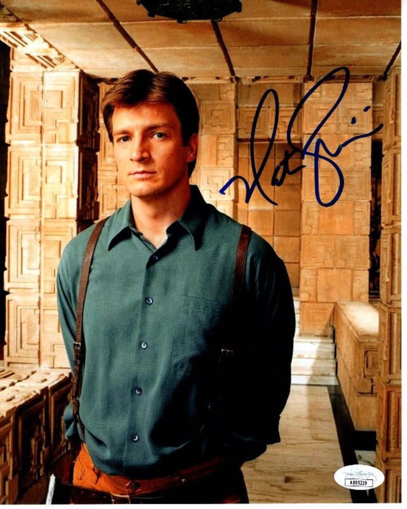 Nathan Fillion Signed 8x10 Firefly Captain Malcolm Mal Reynolds ...