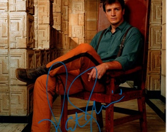 Nathan Fillion Signed 8x10 Firefly Captain Malcolm Mal Reynolds ...