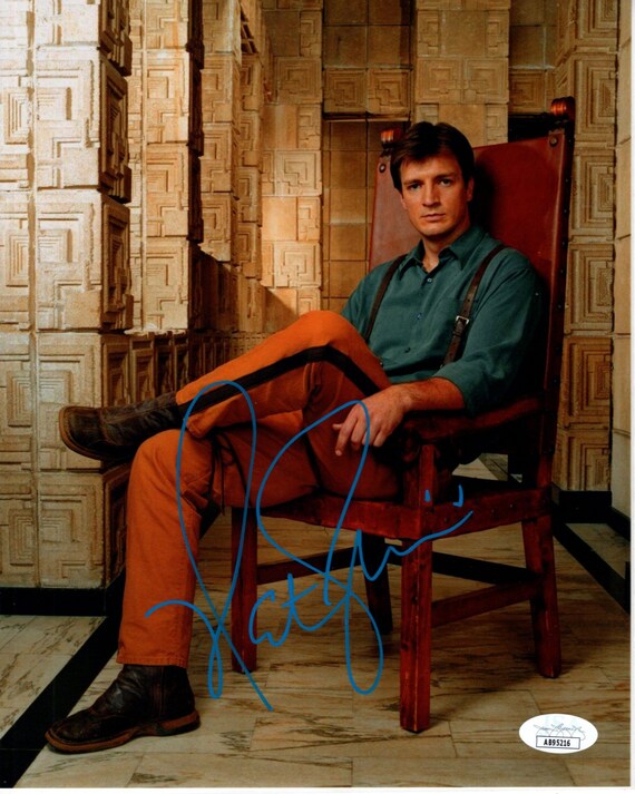 Nathan Fillion Signed 8x10 Firefly Captain Malcolm Mal - Etsy