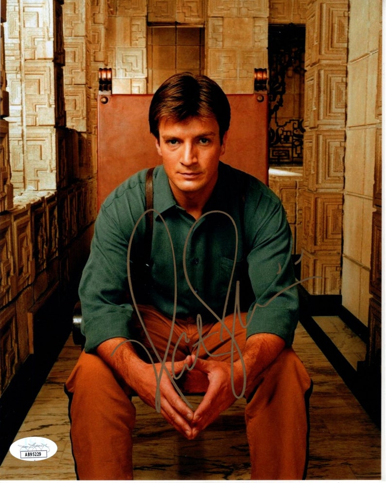 Nathan Fillion Signed 8x10 Firefly Captain Malcolm Mal - Etsy