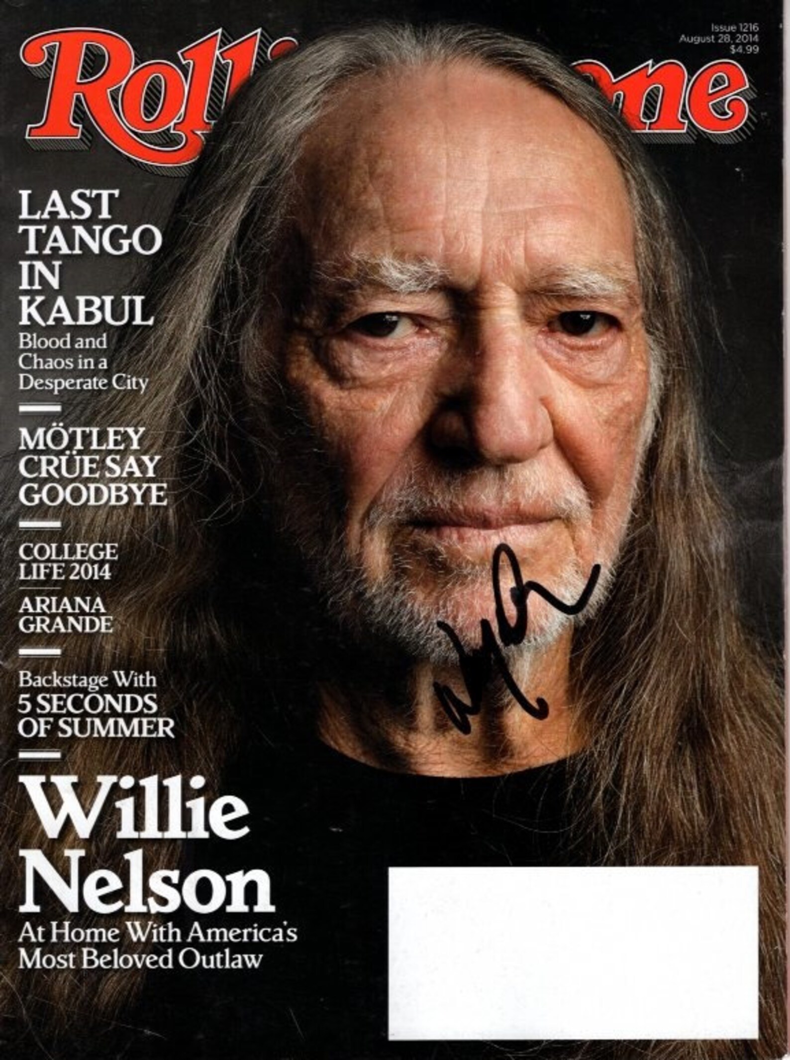 Willie Nelson Signed Autographed 8x10 Rolling Stone Magazine Todd ...