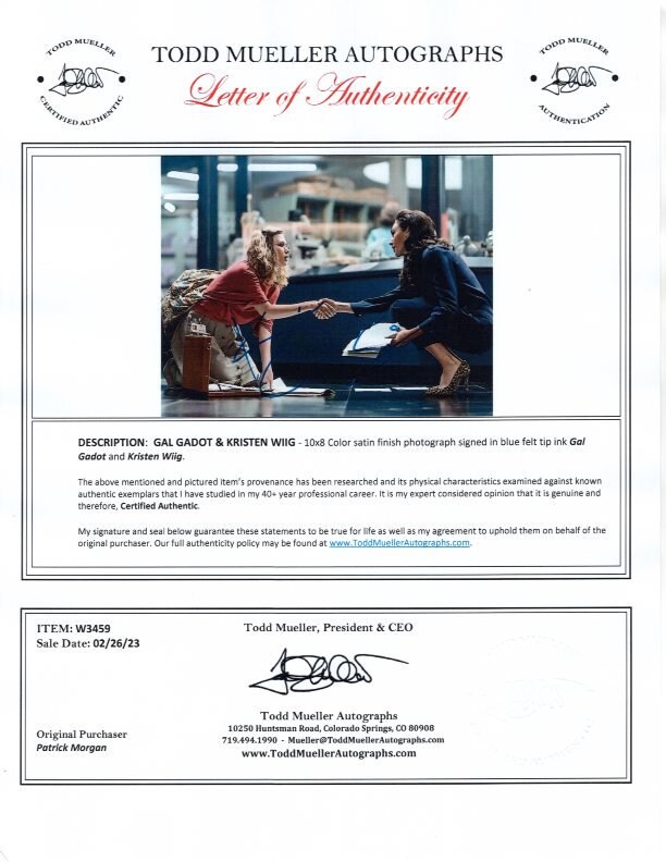 Gal Gadot and Kristen Wiig Signed Autographed 8x10 Wonder Woman Photograph Todd Mueller COA - Etsy