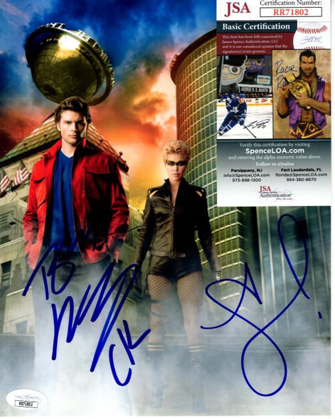 Tom Welling and Alaina Huffman Signed Autographed 8x10 Smallville ...