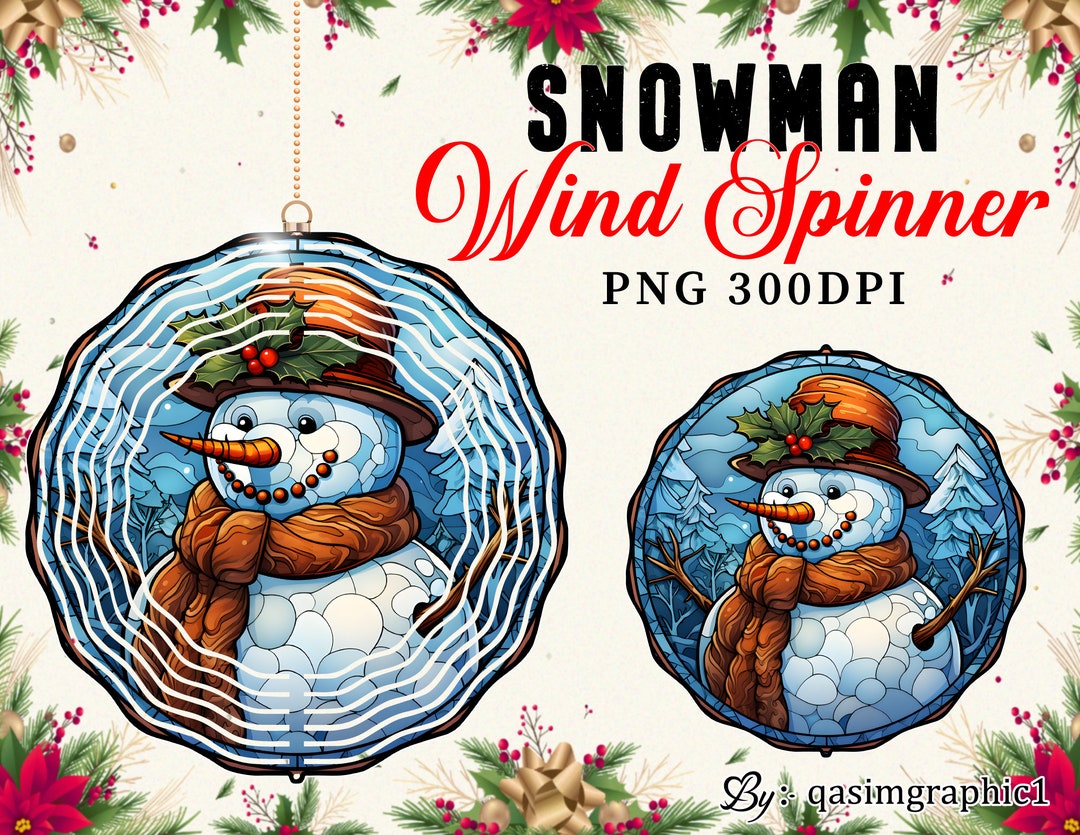 Snowman Wind Spinner Wind Spinner Sublimation Wind Spinner - Etsy