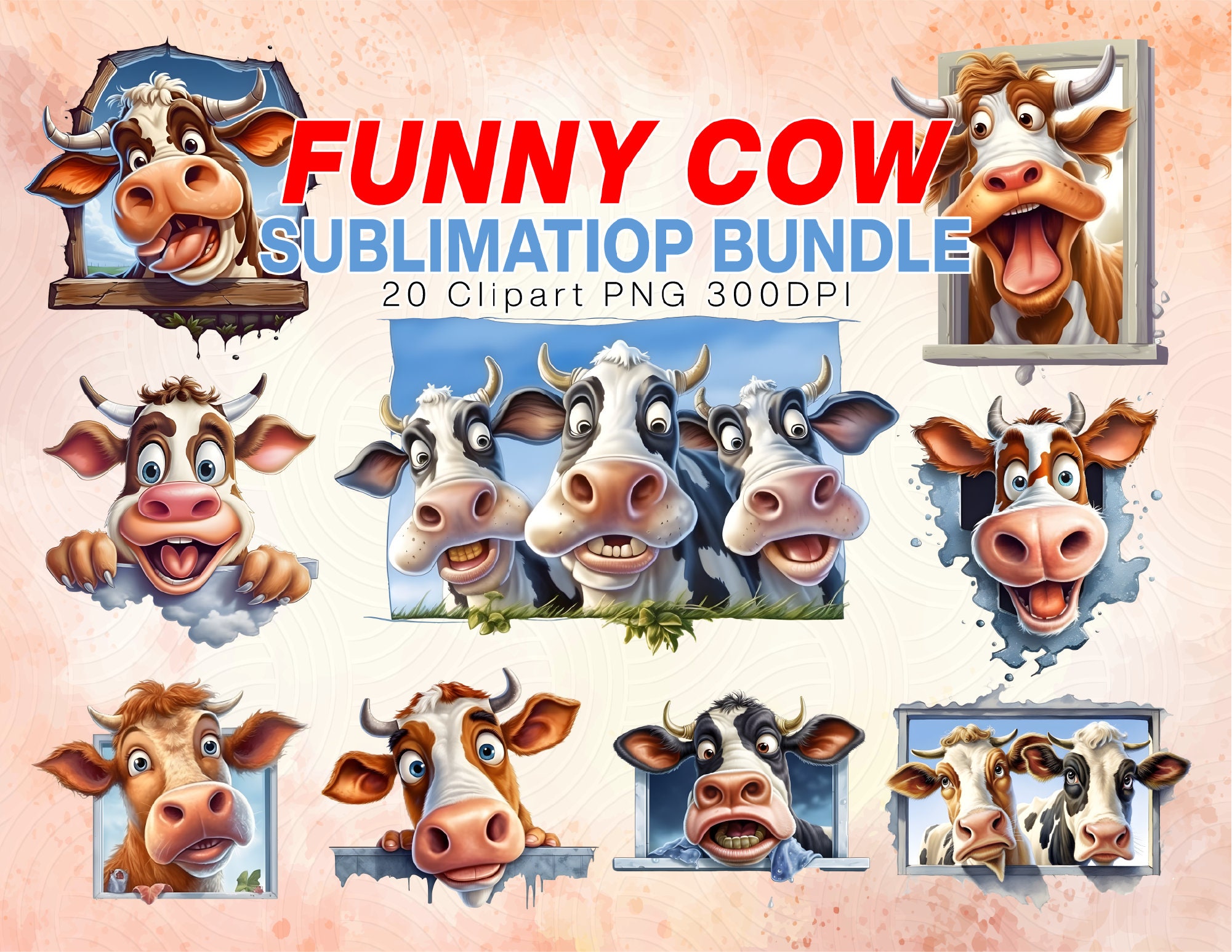 Crazy Cow Cartoon