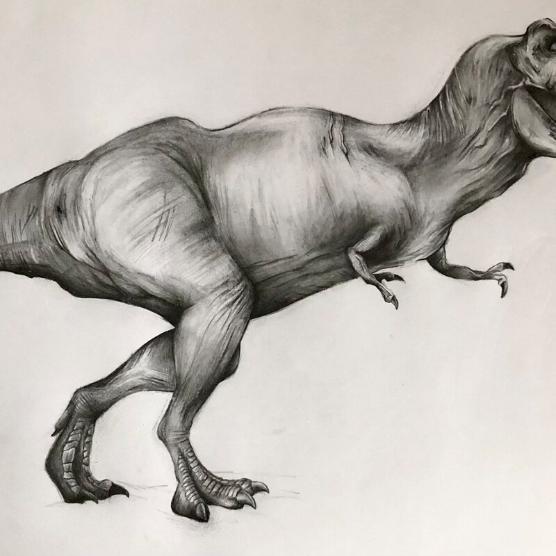 T Rex Painting - Etsy