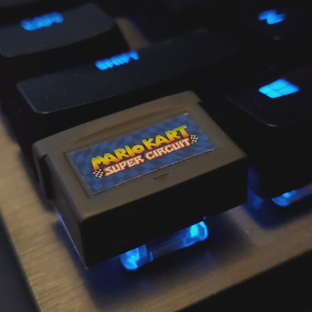 Mario Kart Super Circuit GBA Cherry MX Keycap Hand Made, Artisan, Resin ...