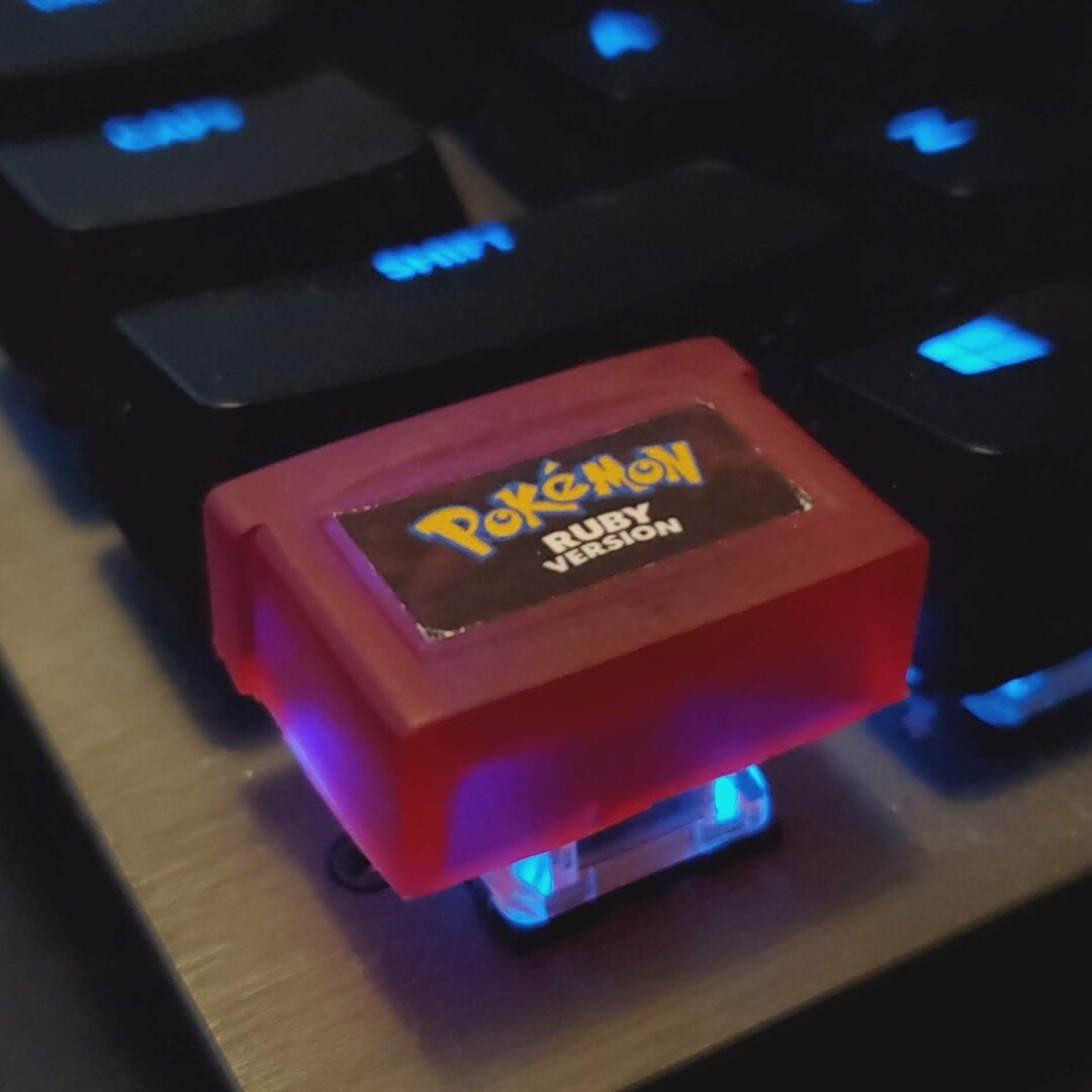 Pokemon Ruby GBA Cherry MX Keycap Hand Made Artisan Resin - Etsy