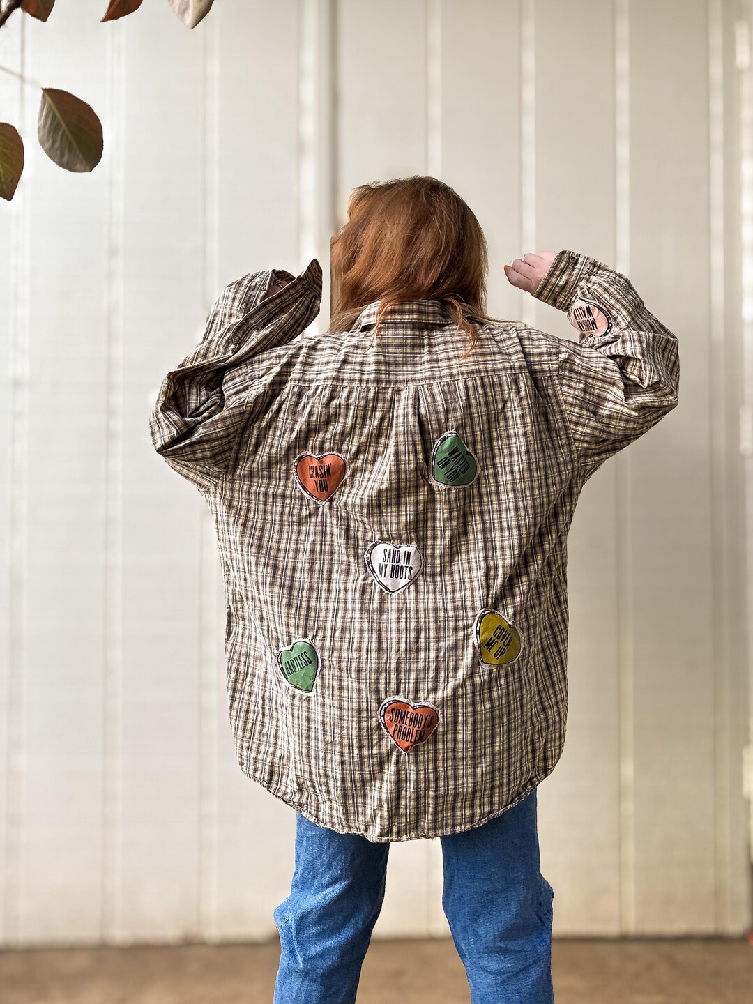 Upcycled Flannel Shirt - Morgan Wallen Graphic - One of a Kind - Unique ...