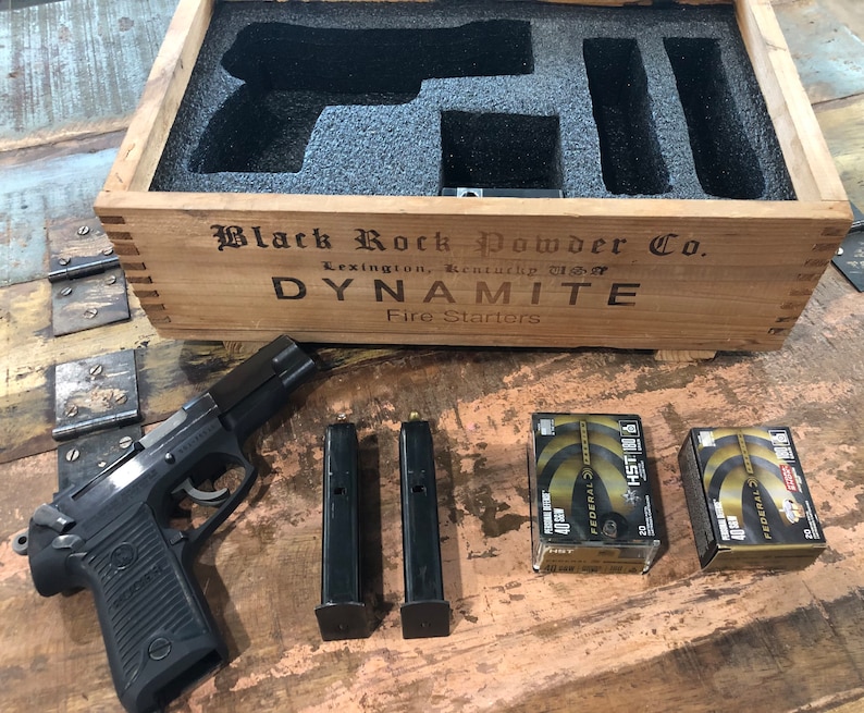Hidden Gun Box Safe, Wood Crate Hidden Storage, RFID Lock Box, Gun ...