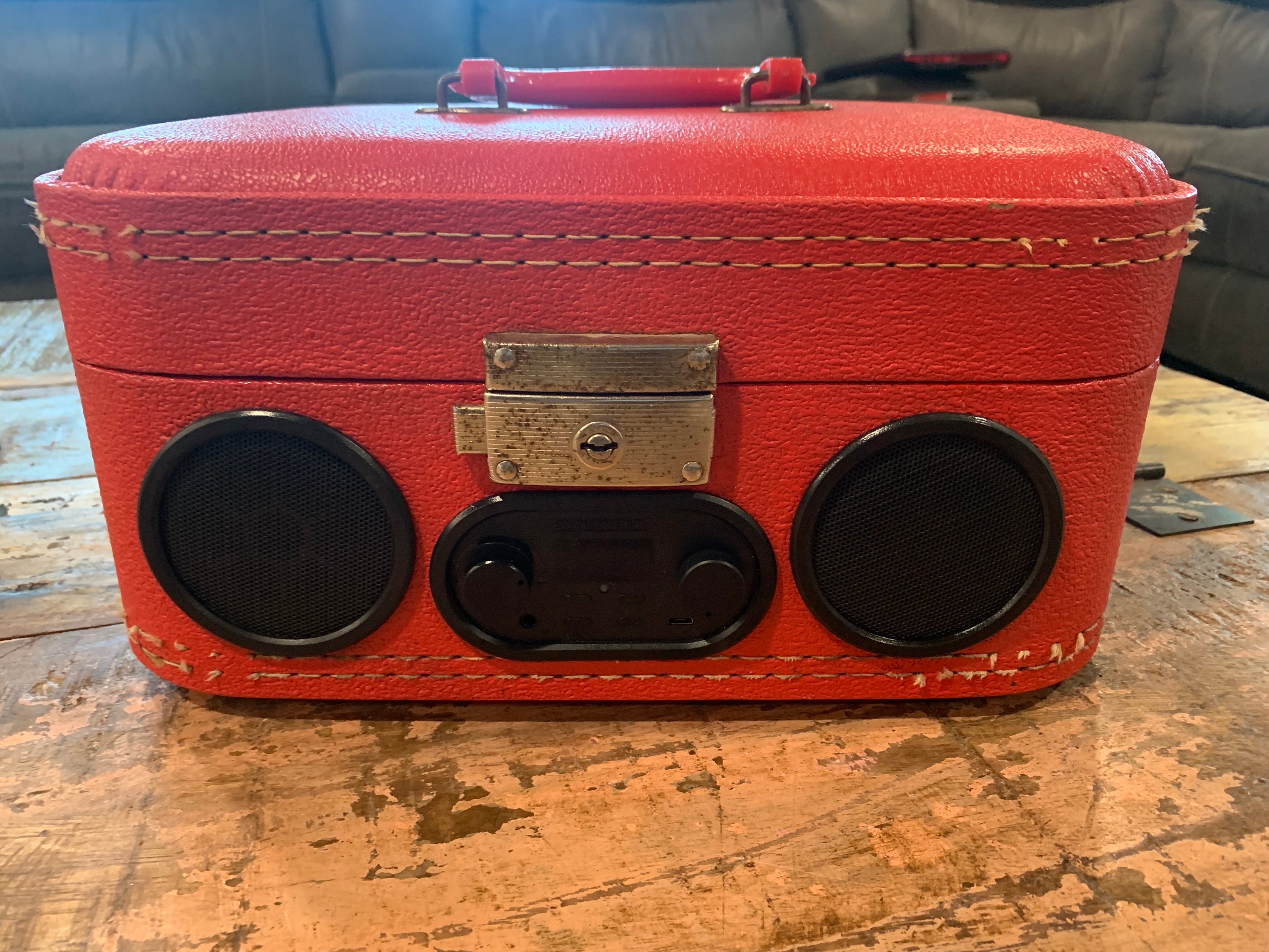 Vanity Speaker- Boom Box- Vintage Vanity Suitcase Speaker Box- Upcycled ...