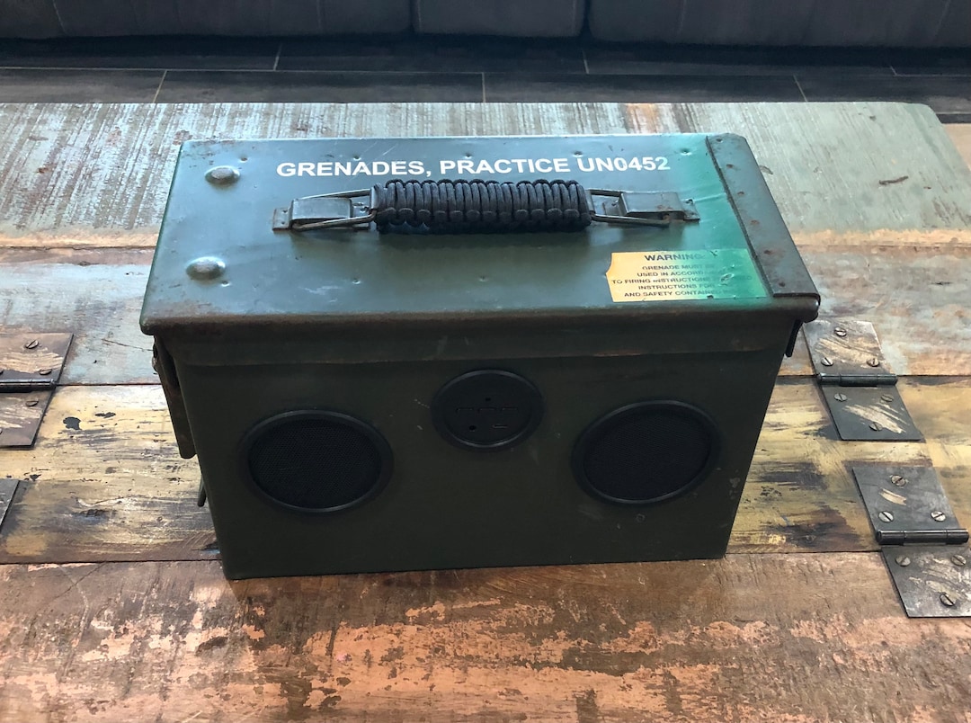 Ammo Box Speaker-with Gun Safe-boom Box-upcycled Speaker Box- Bluetooth ...