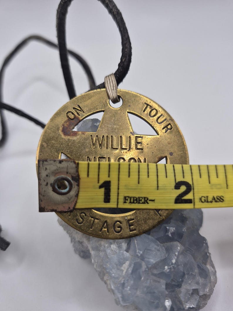 Vintage Brass Willie Nelson Backstage Pass Pendant. - Etsy