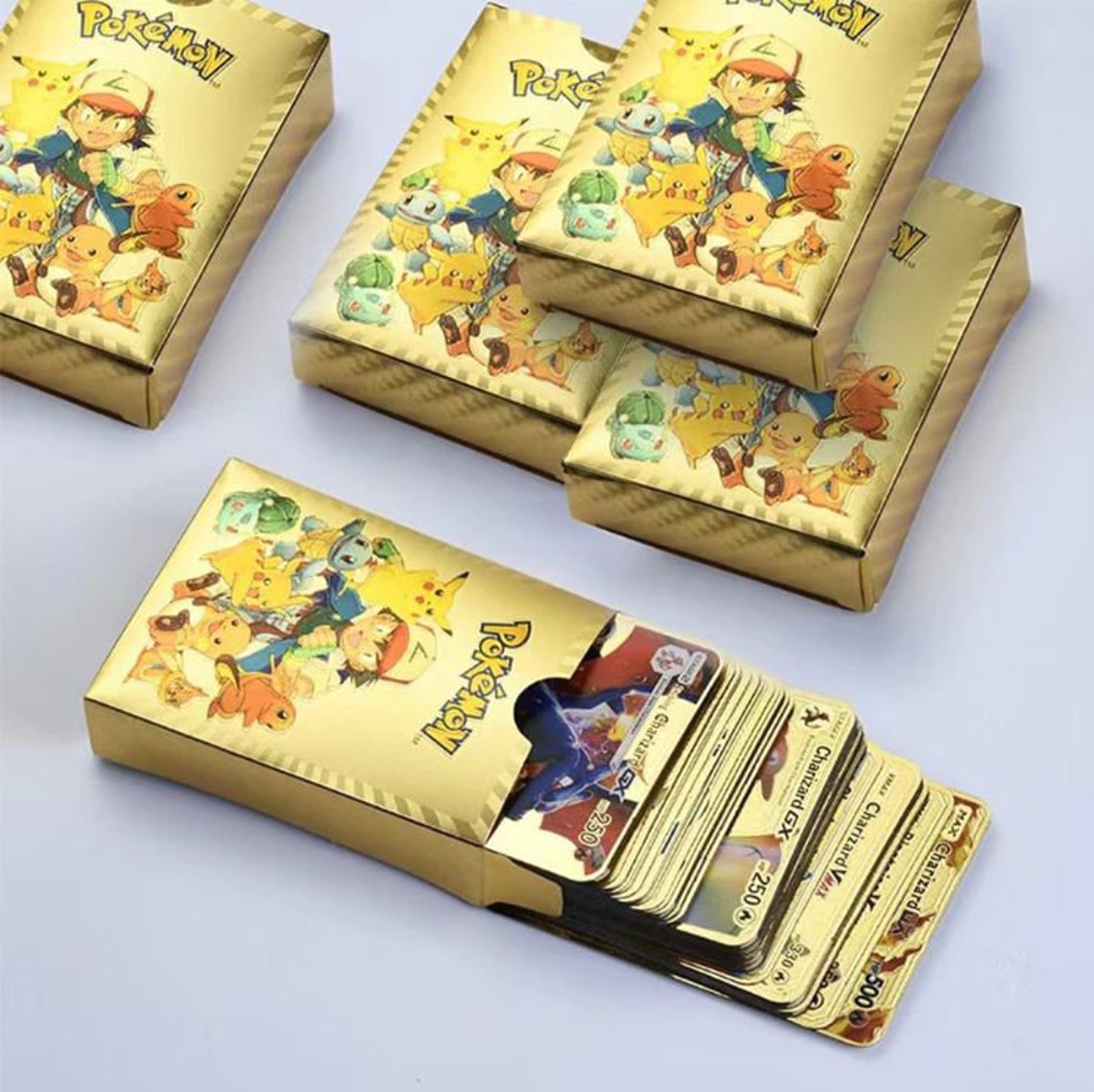 18k Gold POKEMON SET 55 CARDS Etsy 18k Gold POKEMON SET 55 CARDS Etsy