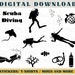 Scuba Diving Bundle Diving Print Svg Eps Png AI Scuba Diving Clipart ...