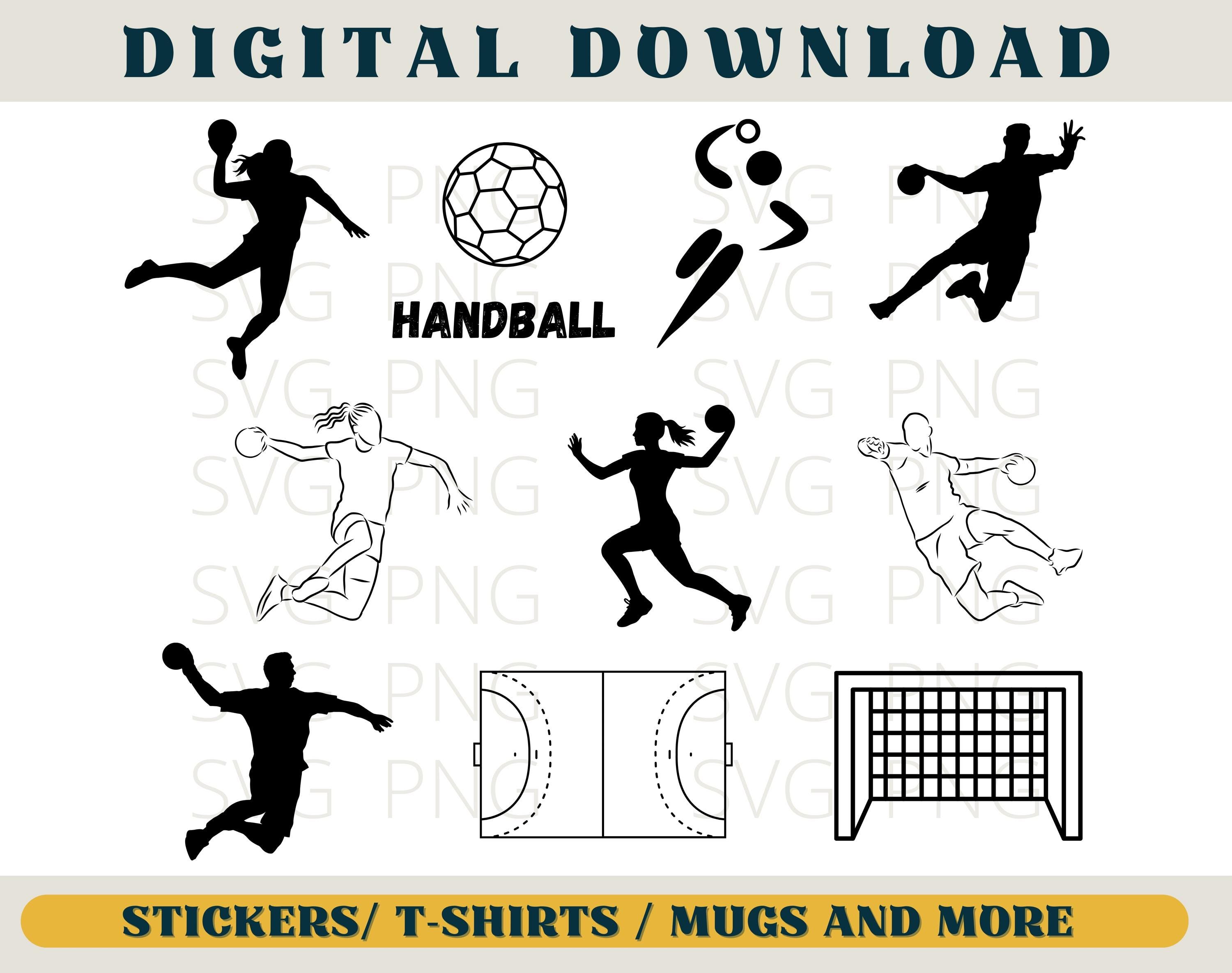 Handball Svg, Handball Sillhouette, Svg Png, Handball Cut File ...
