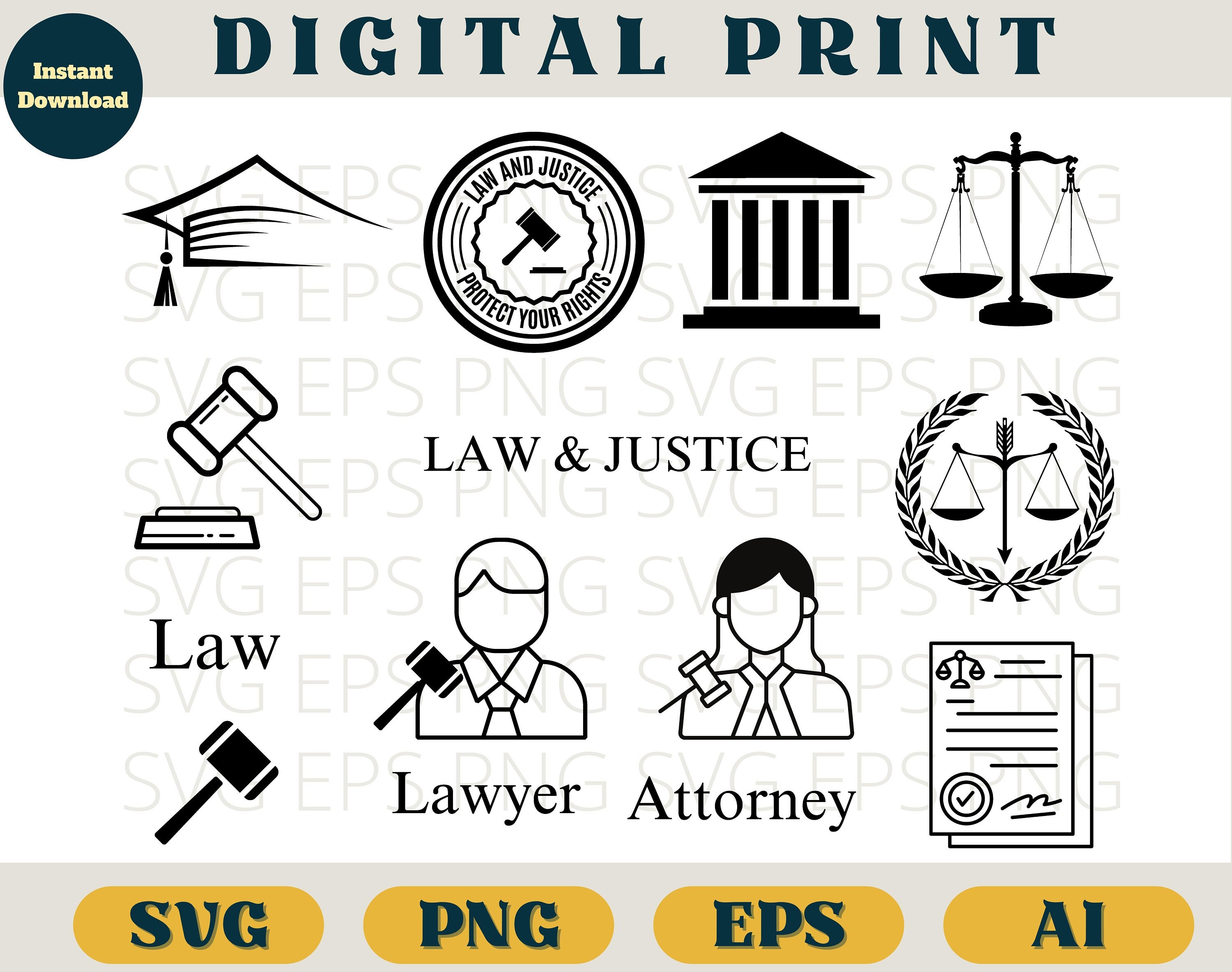 Law Svg, Lawyer Svg, Attorney Svg, Law Clipart, Lawyer Clipart ...