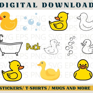 Cute Duck Svg, Bath Duck Svg, Duck Clipart, Bath Duck Png, Bath Duck ...