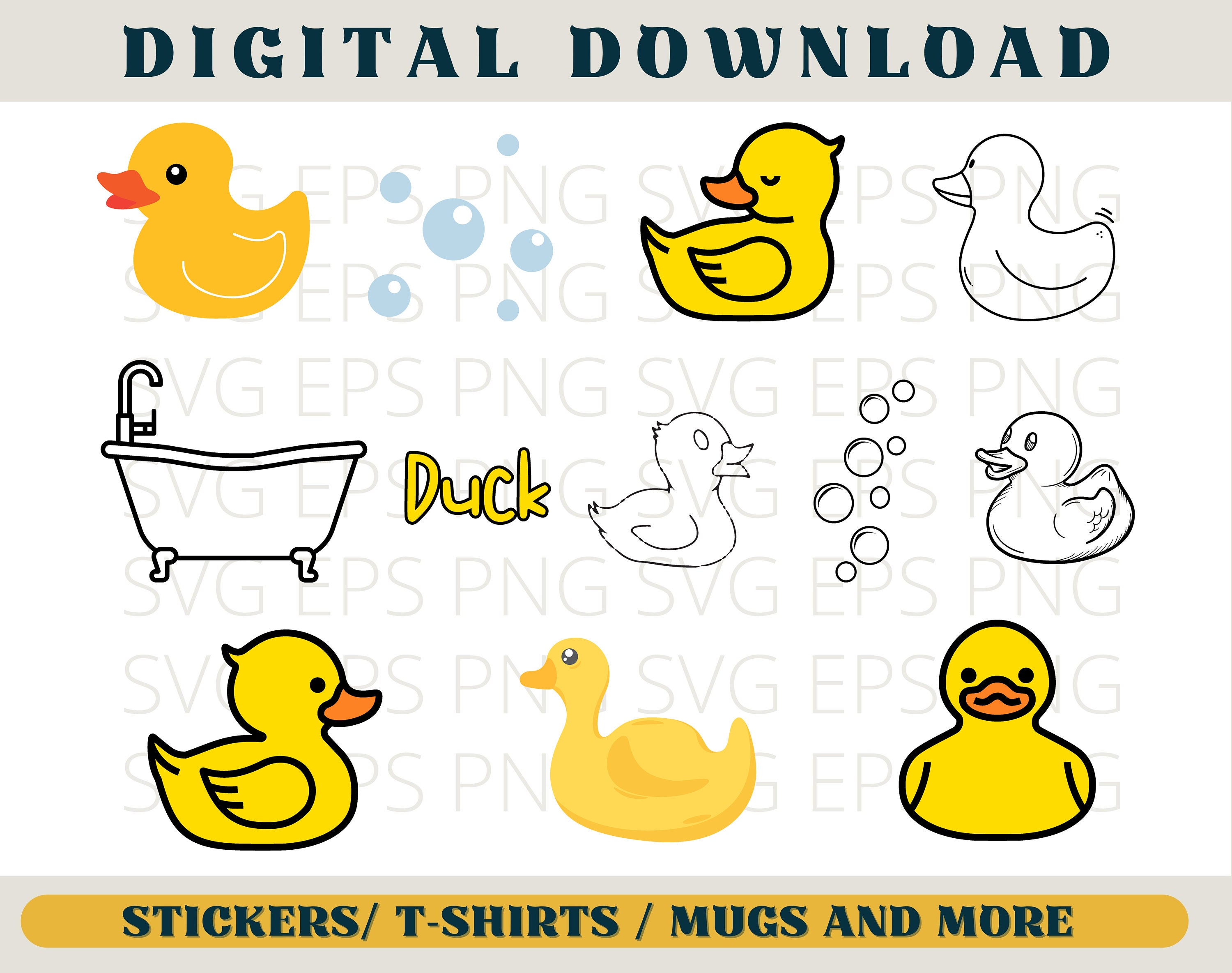 Cute Duck Svg, Bath Duck Svg, Duck Clipart, Bath Duck Png, Bath Duck ...