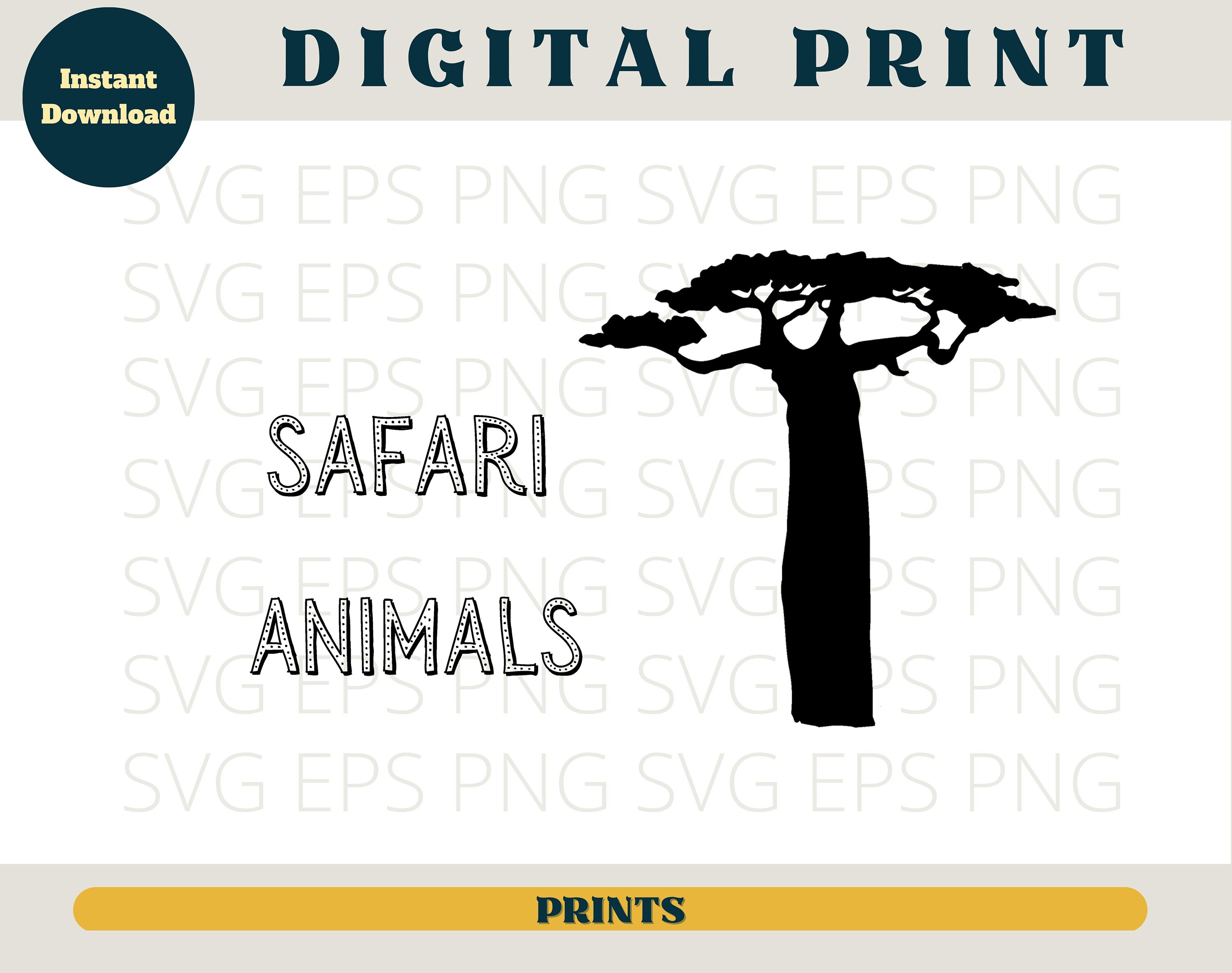 Safari Animals Bundle, Safari, Safari Wild Life, Svg Eps Png AI, Safari ...