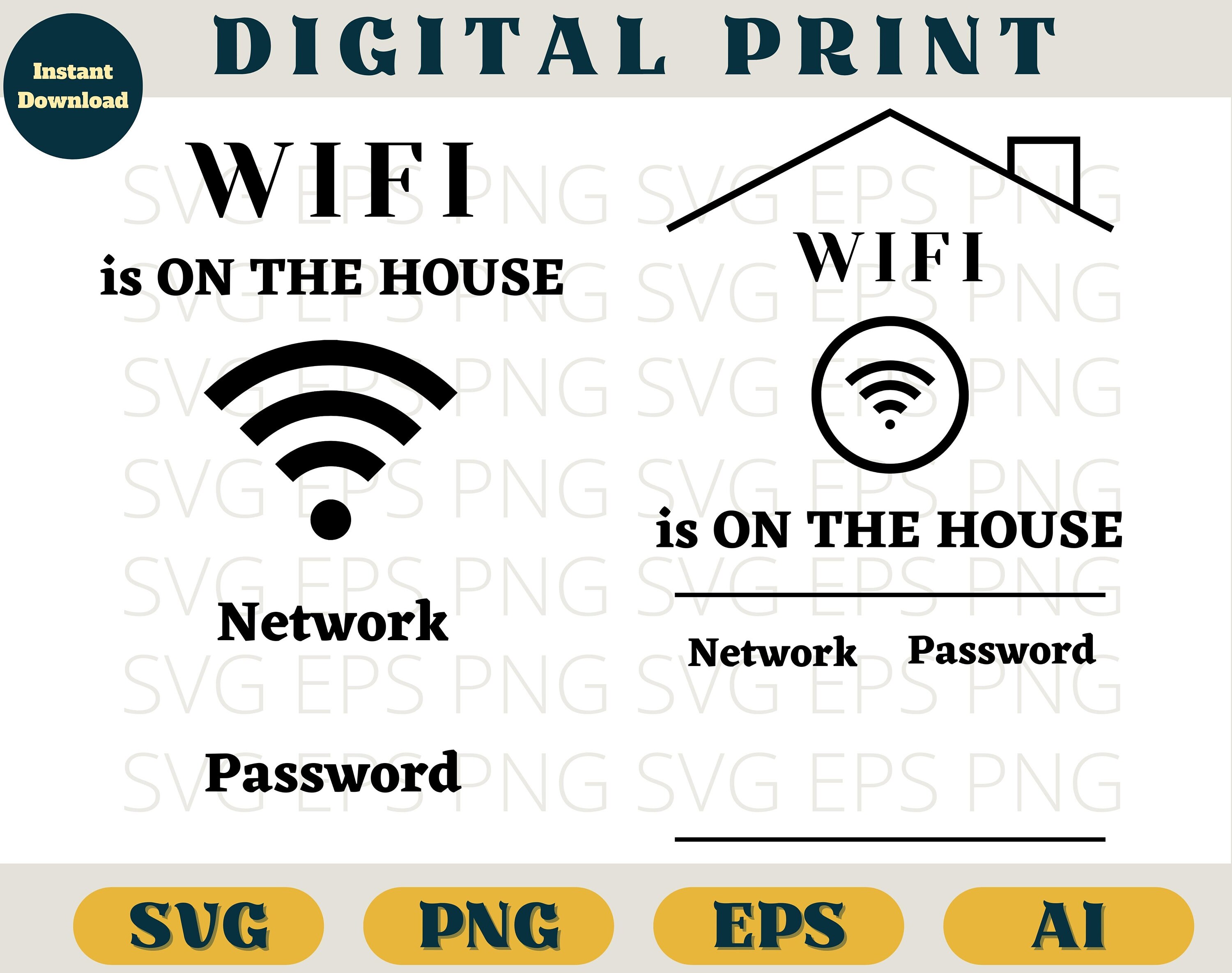 Set 2 of Wifi Svg Bundle, Wifi Png, Svg Png Eps AI, Wifi Sign Clipart ...