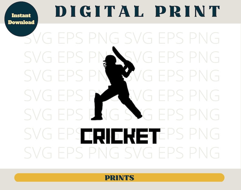 Cricket Svg, Cricket Sillhouette, Svg Eps Png AI, Cricket Clip Art ...