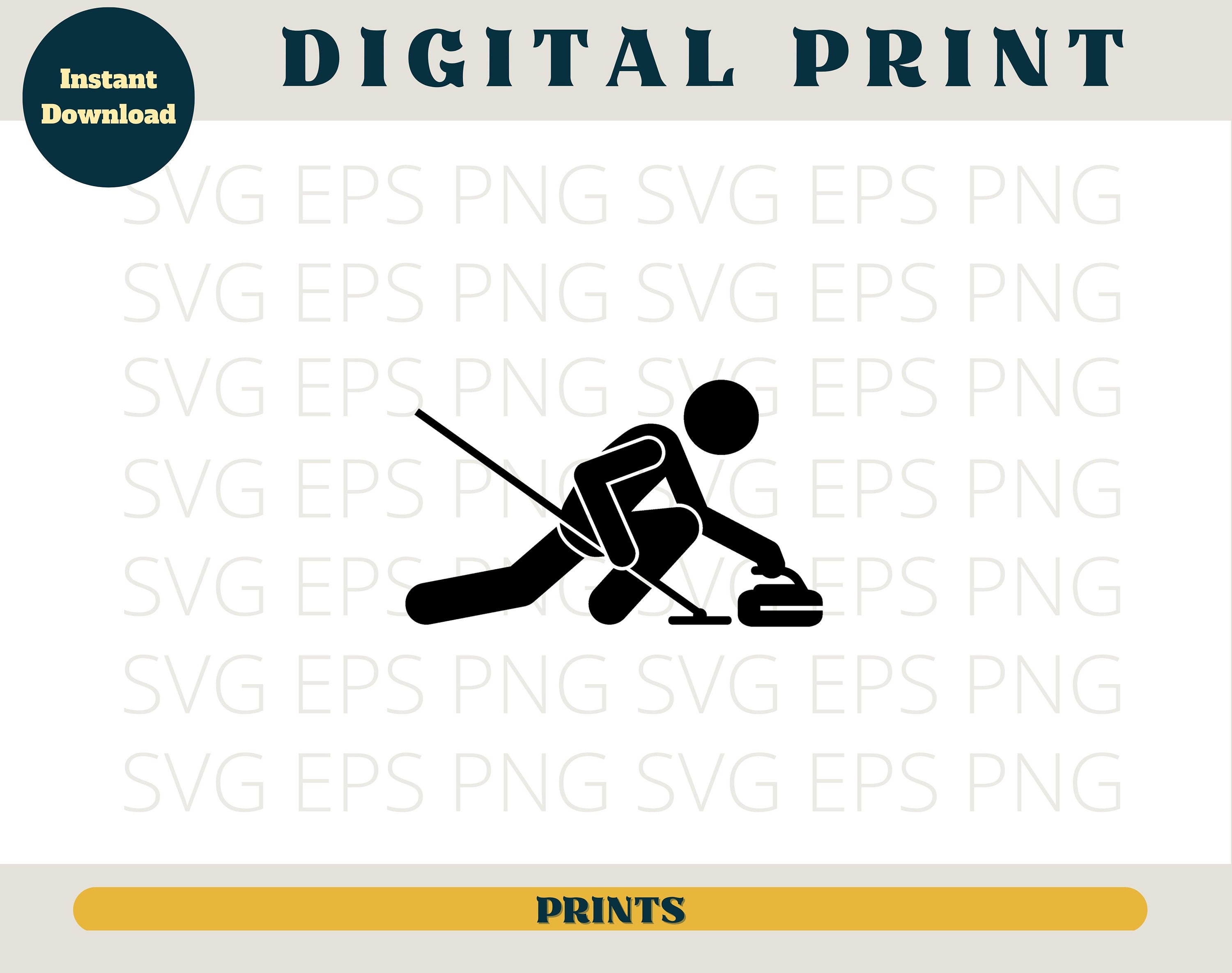 Curling Svg, Curling Clipart, Curling Png, Curling Cricut, Curling ...