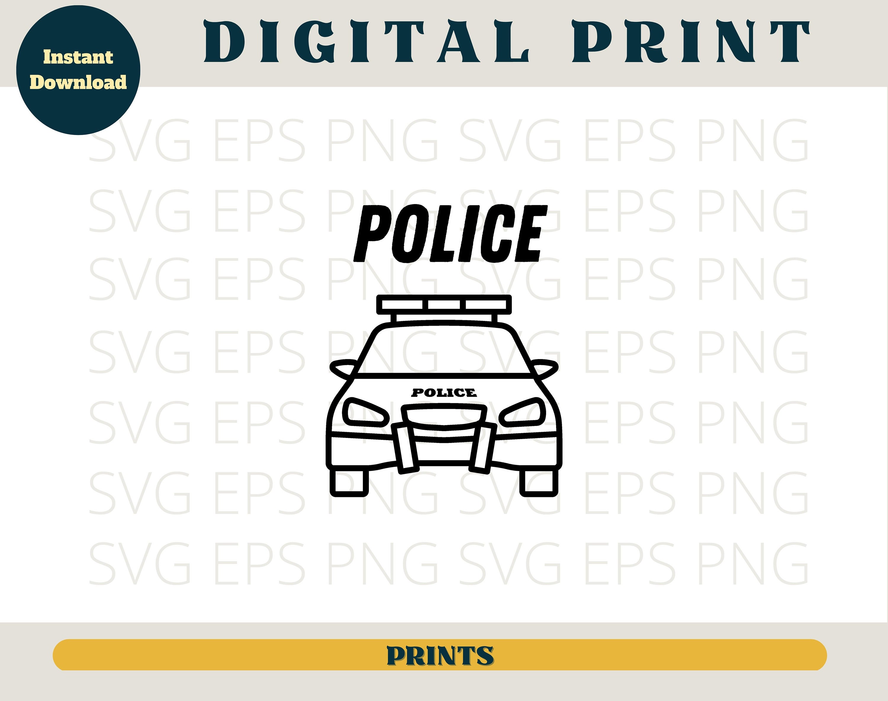 Police Car Svg, Police Car Silhouette, Police Svg, Police Car Clipart ...