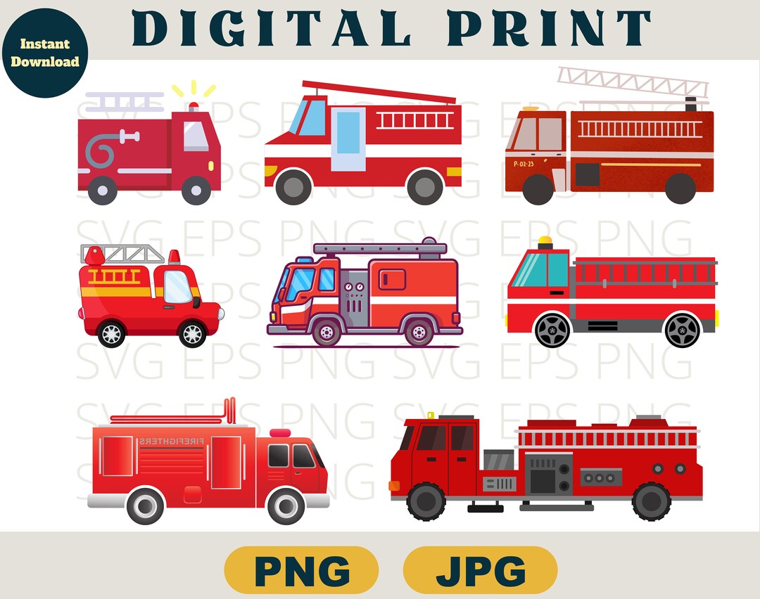 Fire Truck Clipart, Fire Truck Images, Fire Engine Png, Fire Truck ...
